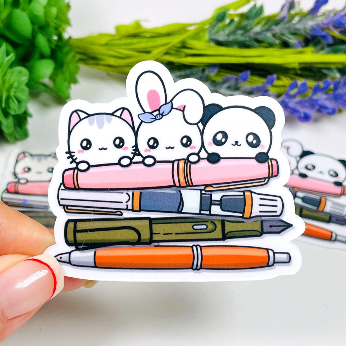 Character Fountain Pen Vinyl Die Cut Sticker /D025 | PaperEchos