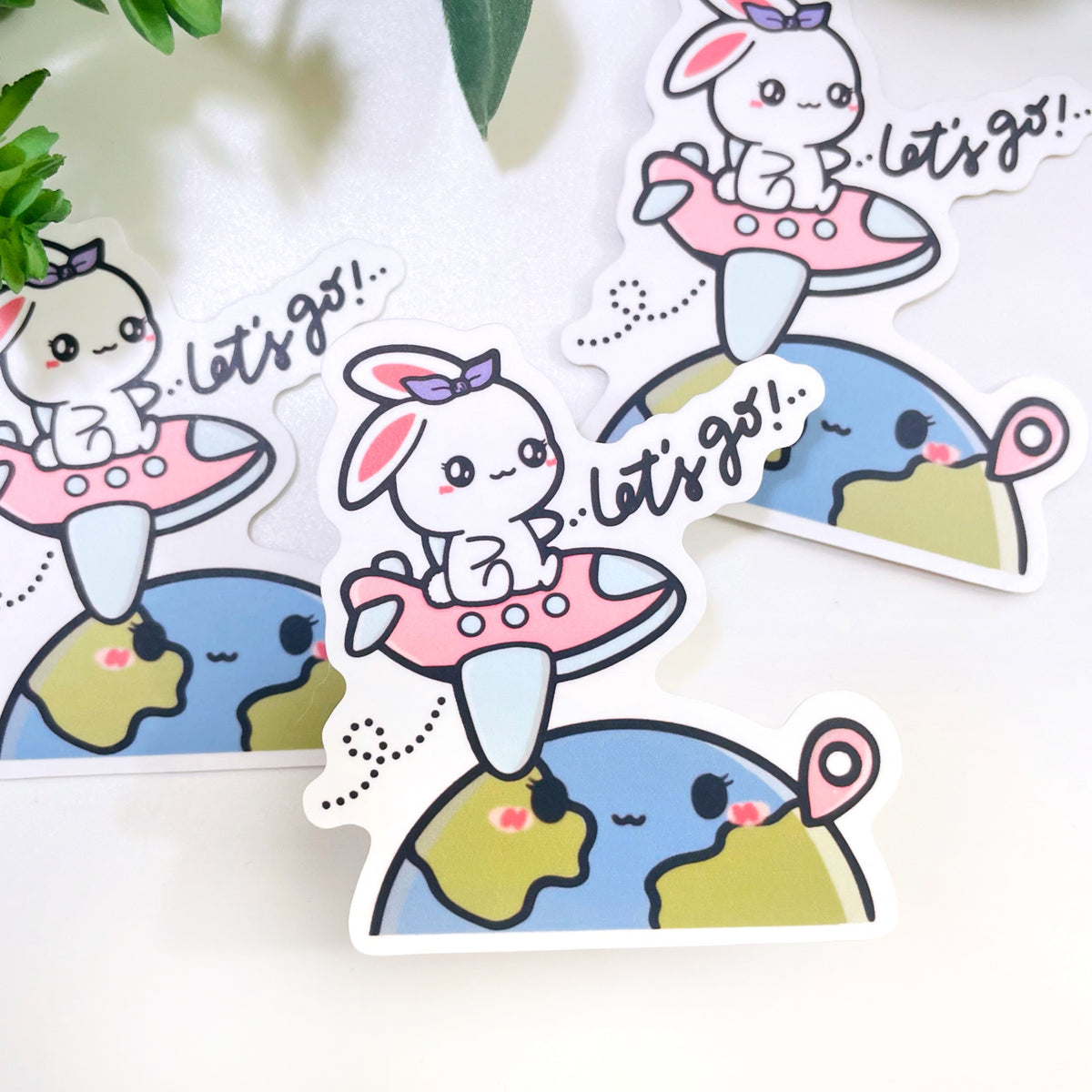 Let's Go Vinyl Die Cut Sticker /D028 | PaperEchos