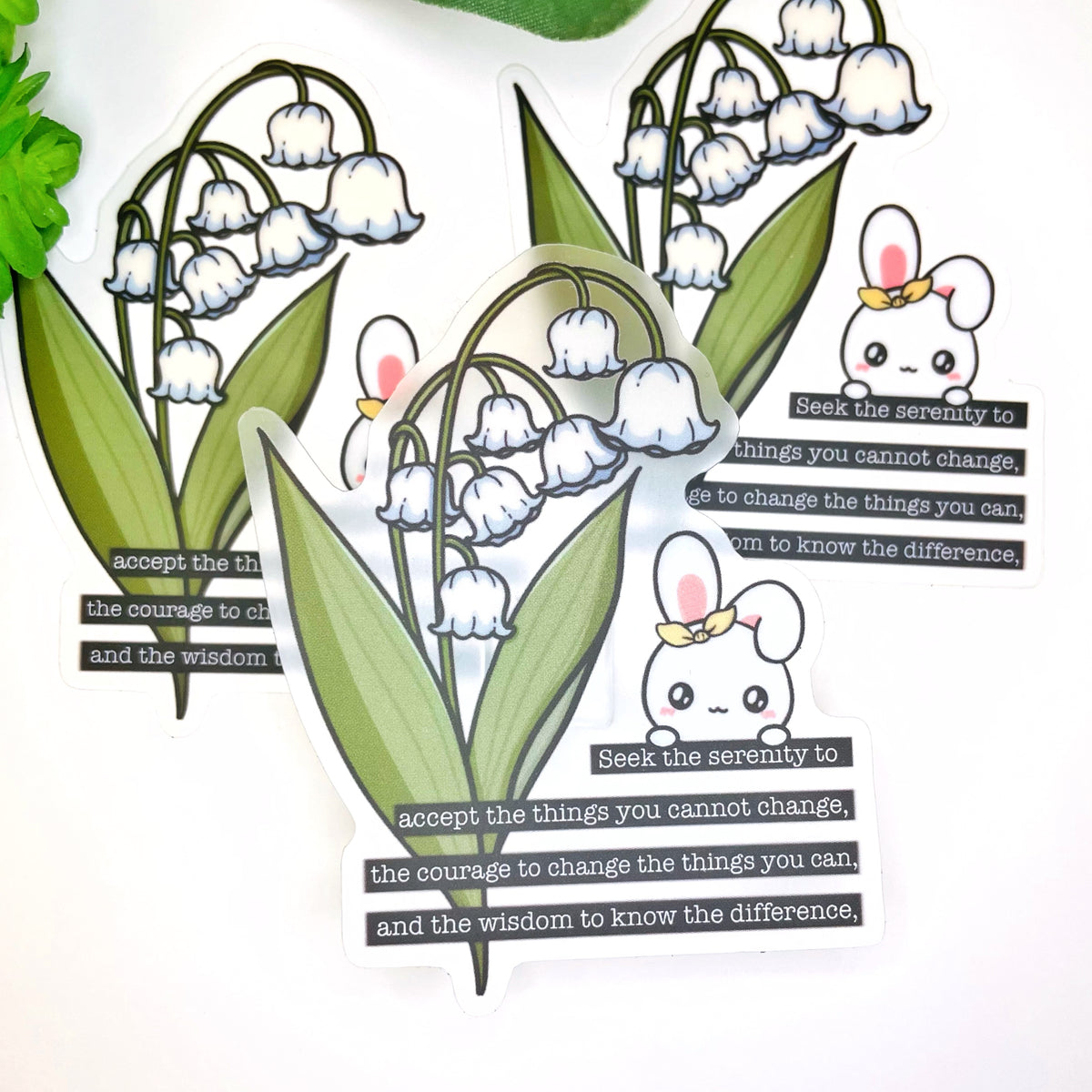 Lily of the Valley Quote - Transparent Matte Vinyl Die Cut Sticker /D0 ...