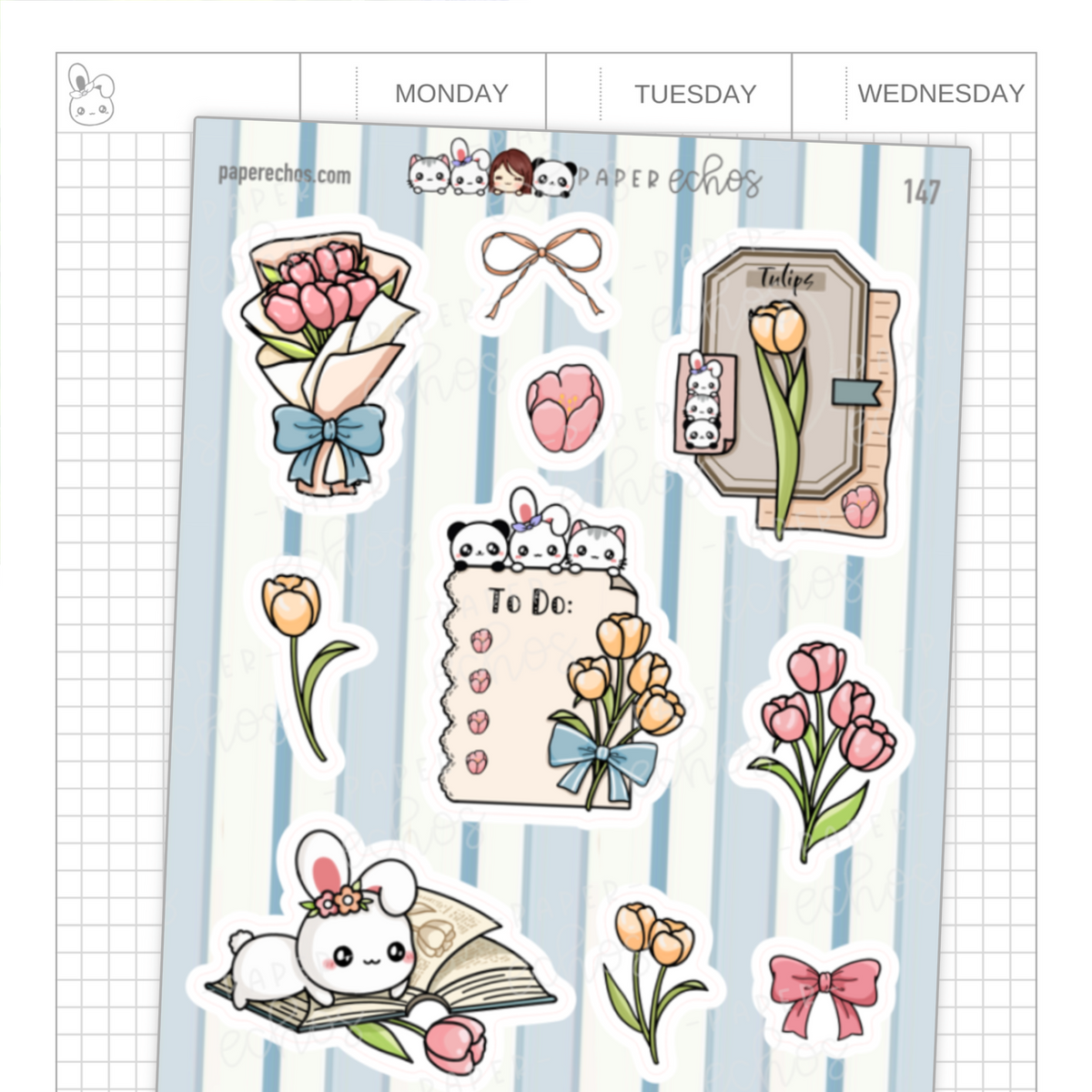 Tulips Deco Stickers Vol.1 /149 | PaperEchos