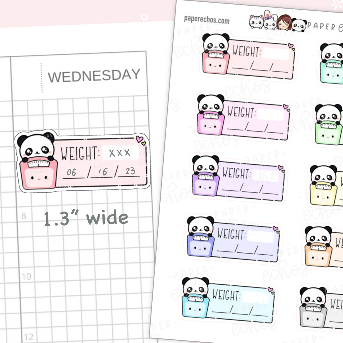 Weight Tracker Functional Stickers /156 | PaperEchos