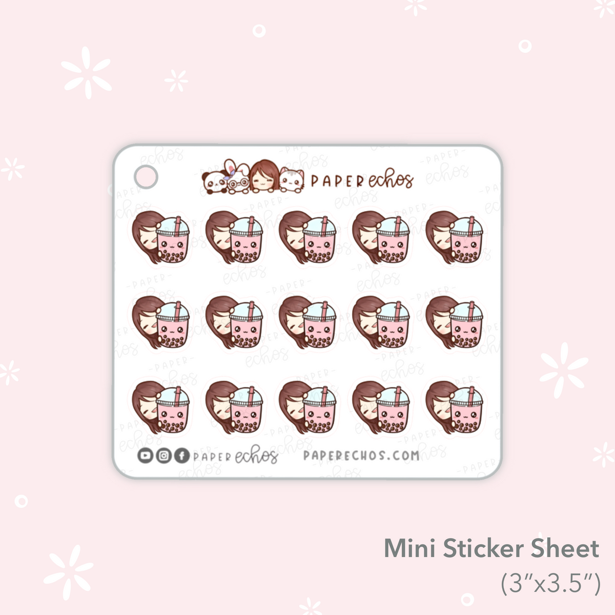Boba Tea Vol 2. Sunny - Mini Sticker /M011 | PaperEchos