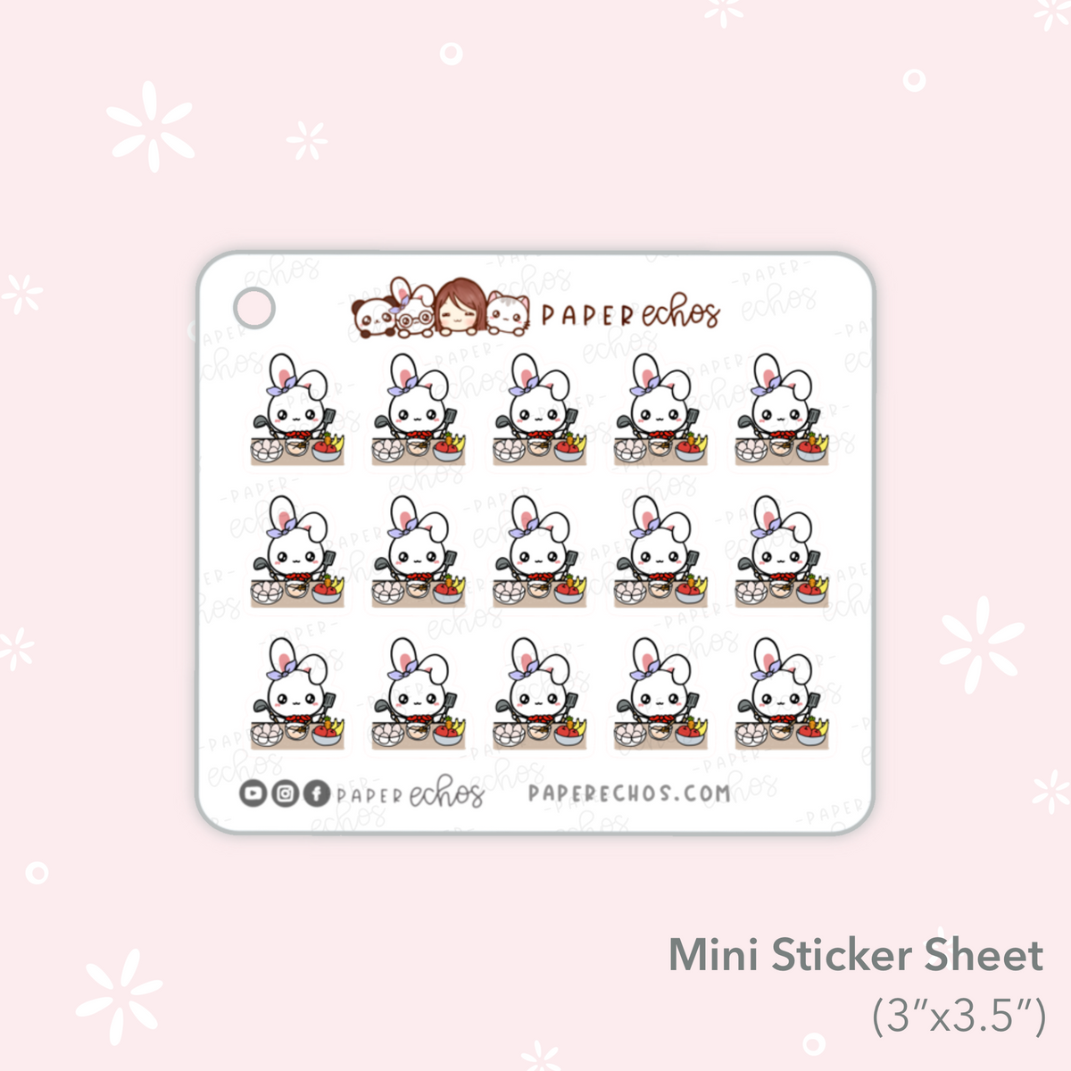 Cooking / Baking Sugar Bun - Mini Sticker M013 | PaperEchos