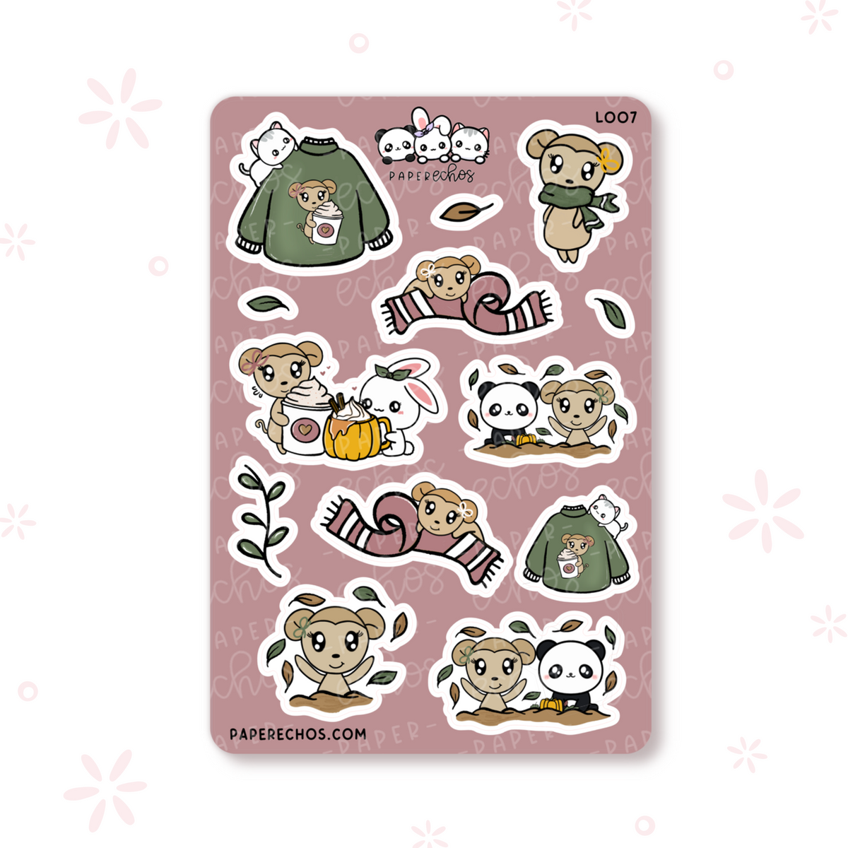 Fall Collab with PMC - Large Deco Stickers L007 | PaperEchos