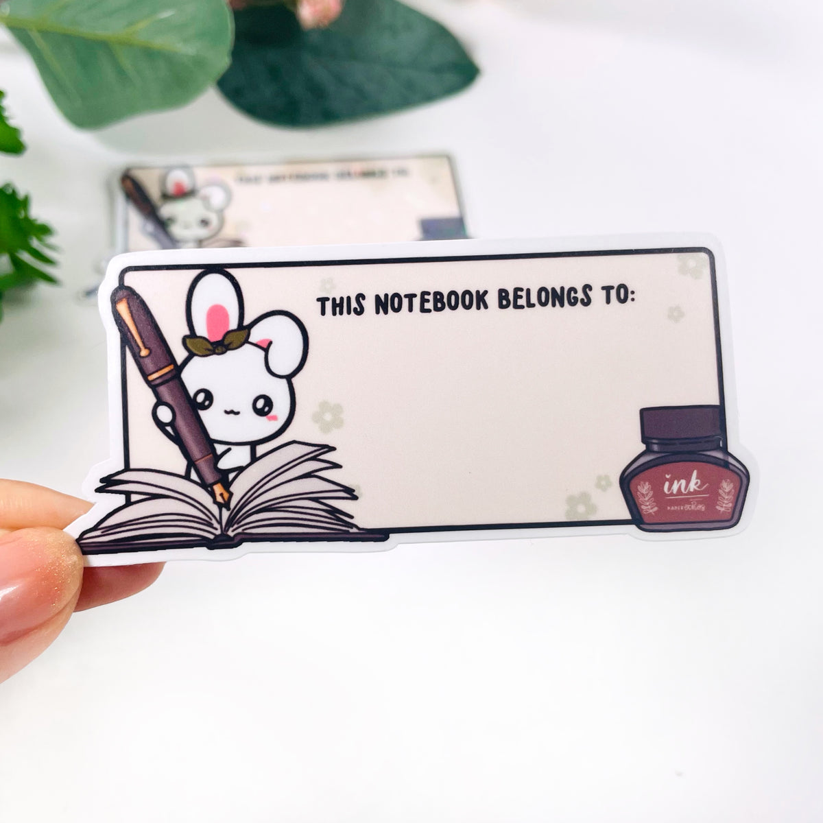 This Notebook Belongs To Sugar Bun Vinyl Die Cut Sticker /D007 | PaperEchos