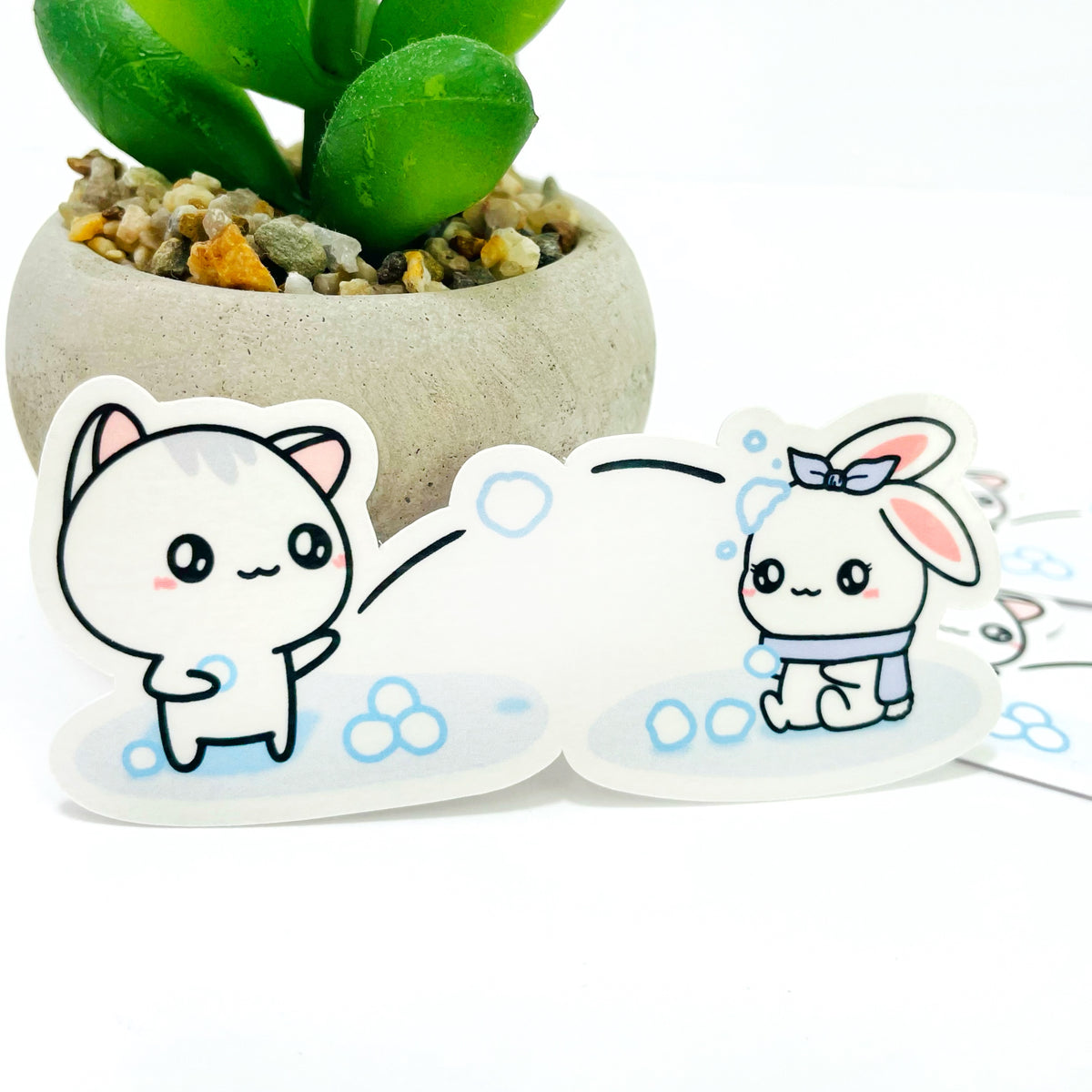 Snow Ball Fight Vinyl Die Cut Sticker /D075 | PaperEchos