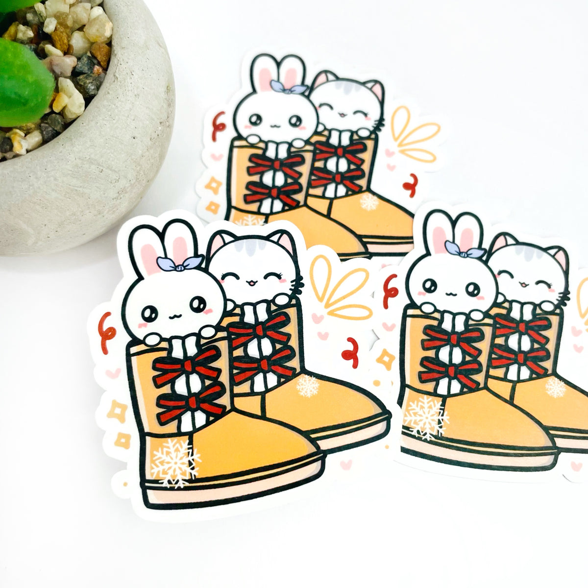 Winter UGG Vinyl Die Cut Sticker | PaperEchos