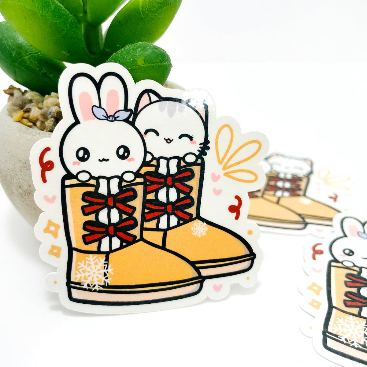 Winter UGG Vinyl Die Cut Sticker | PaperEchos