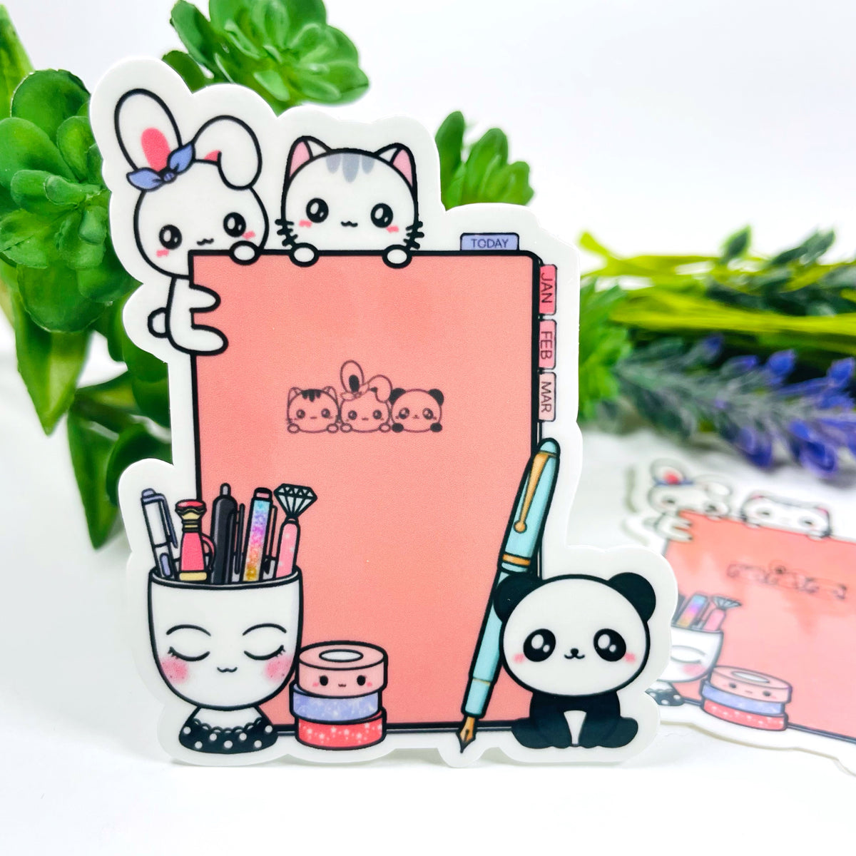 Echo Planner Pink Vinyl Die Cut Sticker /D101 | PaperEchos