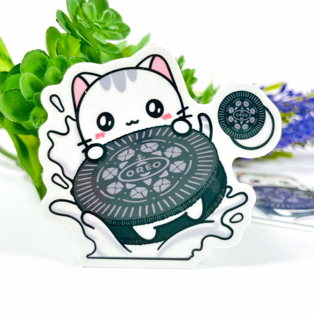 Cookie & Milk Vinyl Die Cut Sticker /D102 | PaperEchos